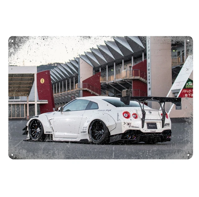 NISSAN SKYLINE GTR Liberty Walk Car Metal Poster Collectable Tin Sign ...