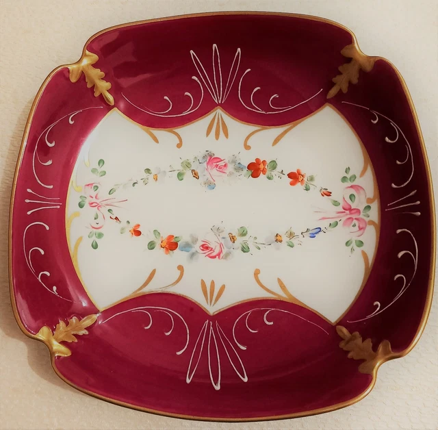 * COUPE A Fruits * Limoges Singer * Peint A La Main * Rouge&Or EUR 27 ...