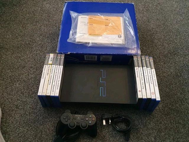 SONY PLAYSTATION 2 PS2 Black Console SCPH-30003 Controller, 10 Games ...