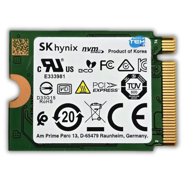 SKHYNIX BC501 SSD M.2 2230 256GB NVMe PCIe 3.0 HFM256GDGTNG-87A0A Drive ...