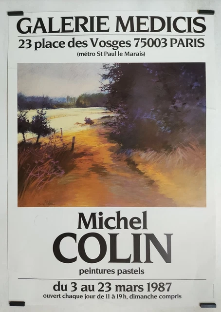 COLIN MICHEL GALERIE Médicis 1987 Affiche Originale Exposition EUR 150 ...