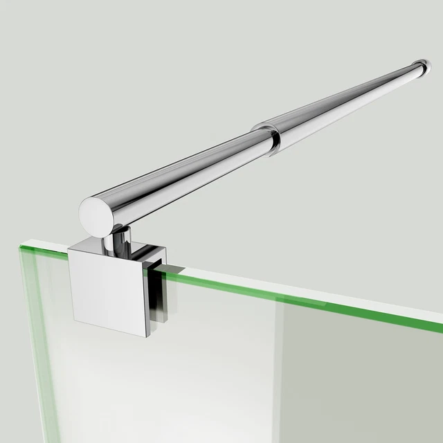 SHOWER SCREEN SUPPORT Bar Arm 700-1200mm For 8 - 10mm Glass Shower Door ...