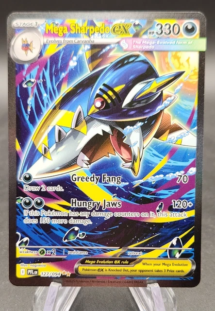 MEGA SHARPEDO EX 127/094 SIR Phantasmal Flames Pokémon TCG £36.52 ...