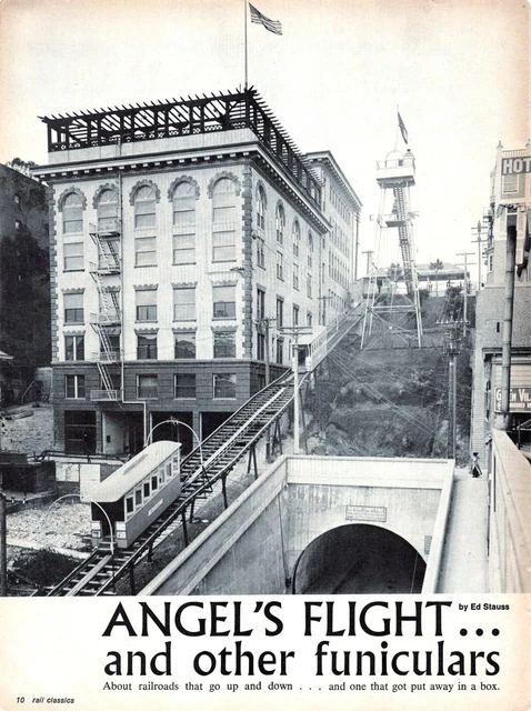 ANGEL'S FLIGHT DOWNTOWN Los Angeles Built By Colonel J.W. Eddy Vtg Mag ...