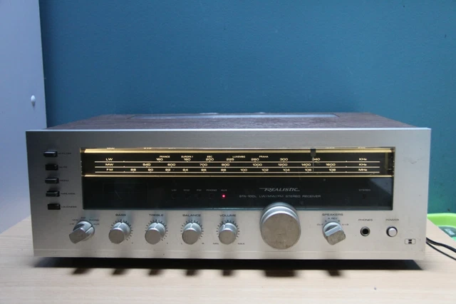 AMPLIFICATEUR RÉCEPTEUR STÉRÉO vintage REALISTIC STA-100L LW/MW/FM ...