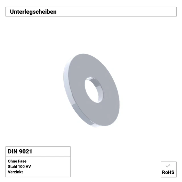 UNTERLEGSCHEIBEN M3 M4 M5 M6 M7 M8 M10 M12 DIN 9021 Verzinkt Stahl U Scheiben EUR 5,58 - PicClick DE