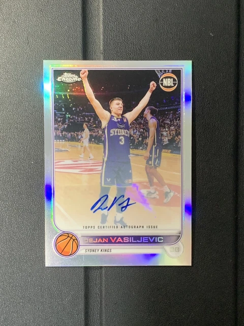 2022-23 TOPPS CHROME NBL Dejan Vasiljevic Refactor Autograph Sydney ...