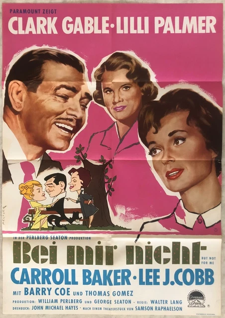 BEI MIR NICHT Clark Gable Carroll Baker Lilli Palmer orig. Plakat ...