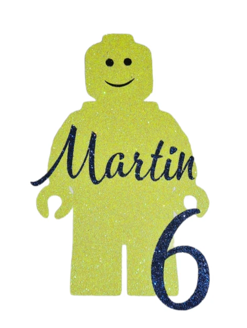 LEGO MAN INSPIRED personalised cake topper, boys birthday £5.99 ...