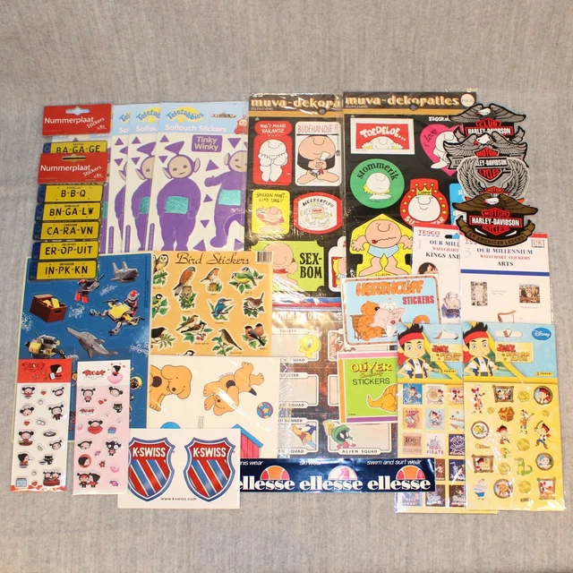 STICKERS MIXED VARIOUS Sheets Single Vintage Modern 70s 80s 90s 00s ...