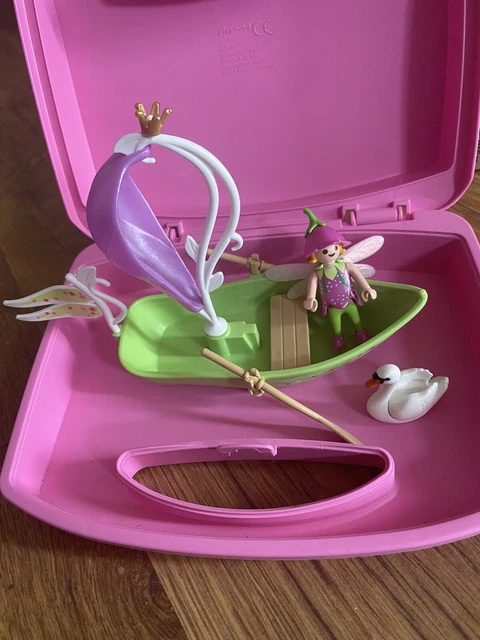 PLAYMOBIL PINK CARRY Case Princess Fairy Boat Swan girls kids toy EUR 7 ...