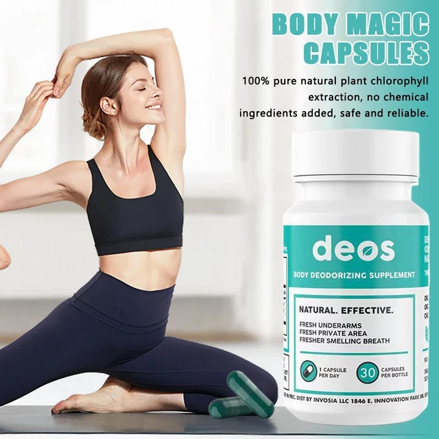 3 PACK DEOS Internal Deodorant Supplement for Full Body Odor Control ...