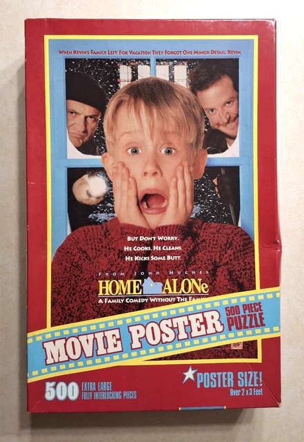 HOME ALONE MOVIE Poster Puzzle Jigsaw 1991 COMPLETE Milton Bradley ...
