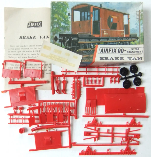 RARE, VINTAGE AIRFIX-00 MODEL KIT TO BUILD - RAILWAY BRAKE VAN c1960s £ ...
