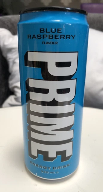 PRIME BLUE RASPBERRY 330ml Hydration Energy Drink CAN by Logan Paul ...