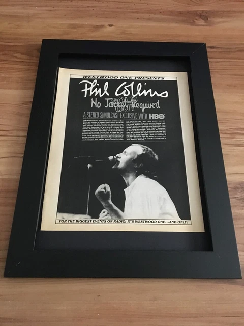 PHIL COLLINS WESTWOOD ONE RADIO SHOW-1985 framed original poster size ...