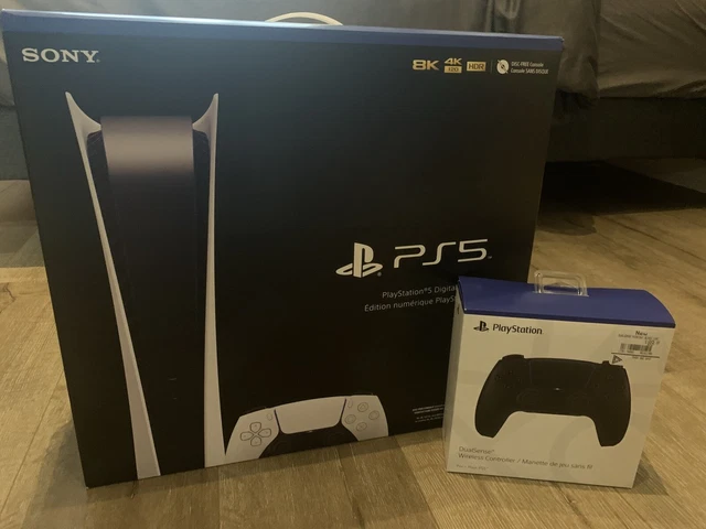 SONY PS5 PLAYSTATION 5 Digital Edition Console + Extra Controller ...