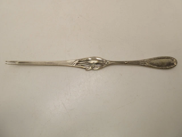 VINTAGE 800 SILVER Lobster Handle Cocktail Crab / Lobster Shrimp Fork ...