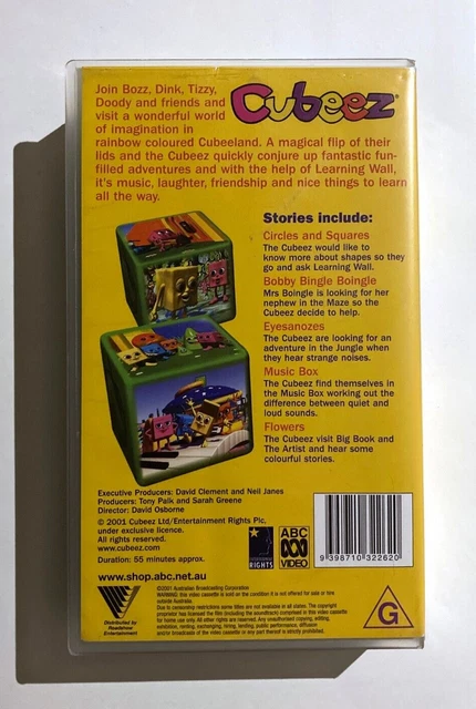 CUBEEZ: BOINGLES AND Wiggywams - ABC Kids TV Series - RARE VHS Tape ...