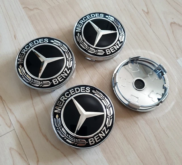 4X MERCEDES NABENDECKEL 60mm Nabenkappen Raddeckel Felgendeckel ...