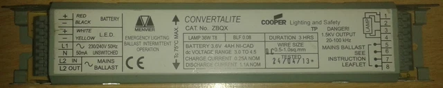 EMERGENCY LIGHTING MODULE CONVERTALITE Cat.No. ZBQX - BN! £11.11 ...
