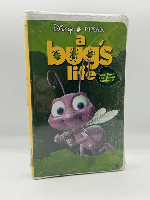 DISNEY PIXAR A Bugs Life VHS Video VCR Tape Animated Movie Clamshell ...