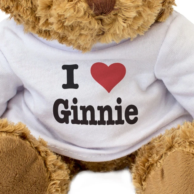 I LOVE GINNIE - Teddy Bear - Cute Cuddly Soft Adorable - Gift Present £ ...