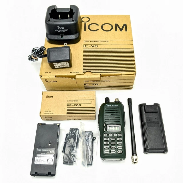 EXCELLENT ICOM IC-V8 VHF Transceiver HAM Radio, New Battery Charger ...