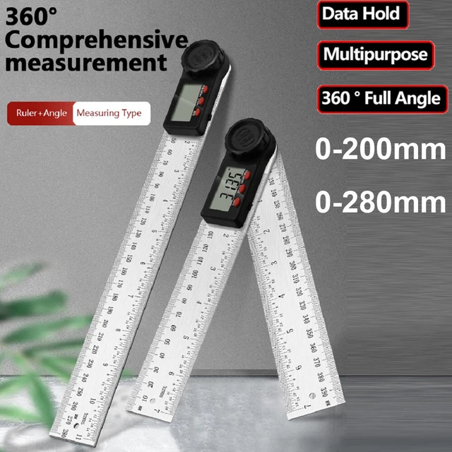 300MM DIGITAL ANGLE Finder Ruler Protractor Measure Meter Stainless ...