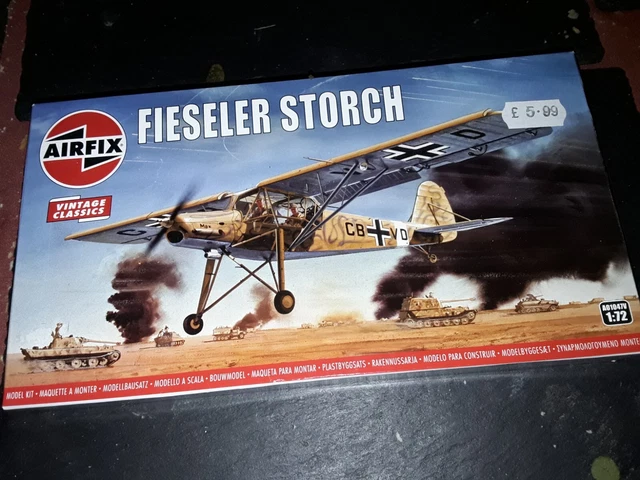 AIRFIX 1:72 'VINTAGE Classics' Fieseler Storch Model Kit. BNIB £7.99 ...