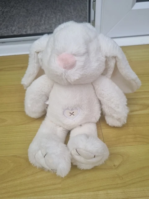 CHAD VALLEY MY First White Bunny Rabbit Baby Soft Plush Toy Comforter ...