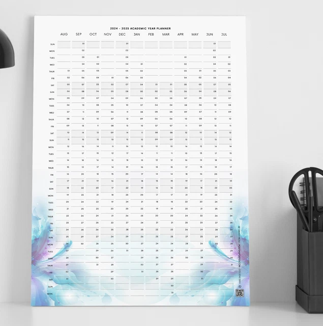 2024-2025 ACADEMIC MID year Wall Planner Calendar Student Home Calendar ...