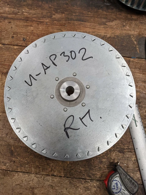 CENTRIFUGAL IMPELLER FAN Wheel 19mm shaft 300mm dia IEC 80 Frame motor ...