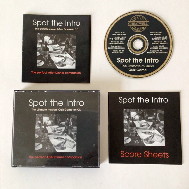 SPOT THE INTRO CD Quiz Game 60's/70's/80's/90's/TV Film Classical ...