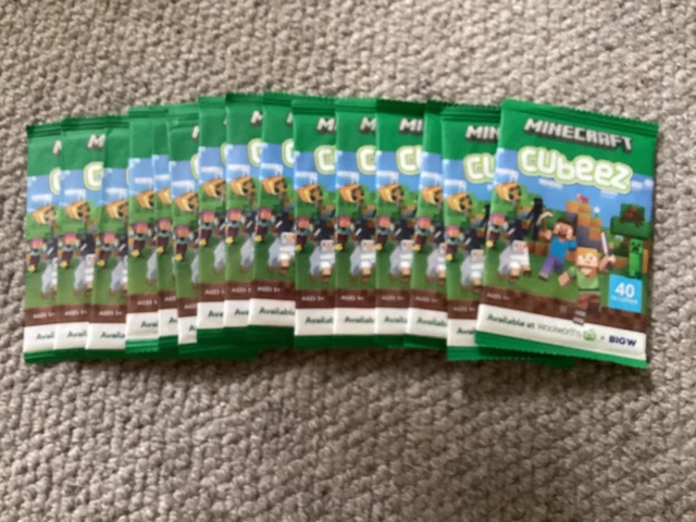 NEW MINECRAFT CUBEEZ 2025 Woolworths X 15 Unopended Packs $7.50 ...