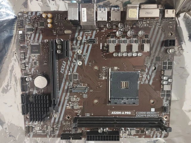 MSI A520M-A PRO Socket AM4 Micro ATX AMD A520 (7C96-001R) Motherboard ...