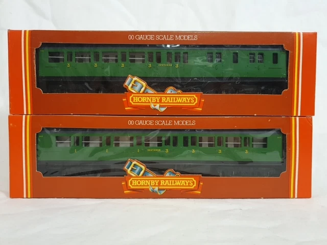 HORNBY SR SOUTHERN Railways coaches R.486 Composite 5117 & R.487 Brake ...