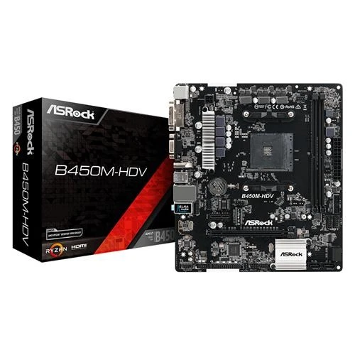 ASROCK AM4 MOTHERBOARD AMD B450 Micro ATX B450M-HDV £63.74 - PicClick UK