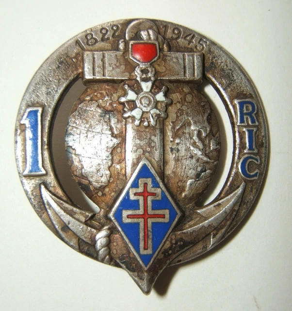 INSIGNE 1° REGIMENT D'INFANTERIE COLONIALE - Drago O. Métra Déposé EUR 20,00 - PicClick FR