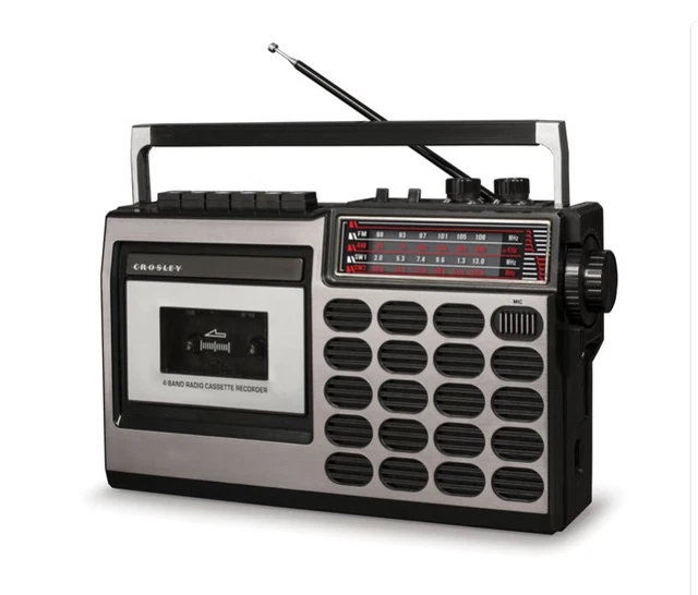 Crosley Ct100b Si Retro Portable Cassette Player With Bluetooth Amfm Radio Eur 5484 Picclick Fr
