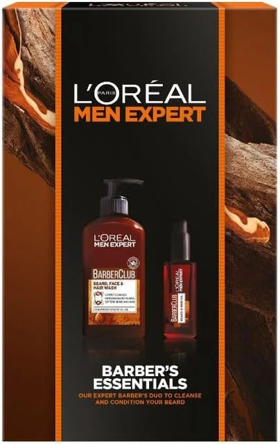 L'ORÉAL PARIS MEN Expert Barber's Essentials Gift Set for Him, Beard, Face £29.40 - PicClick UK