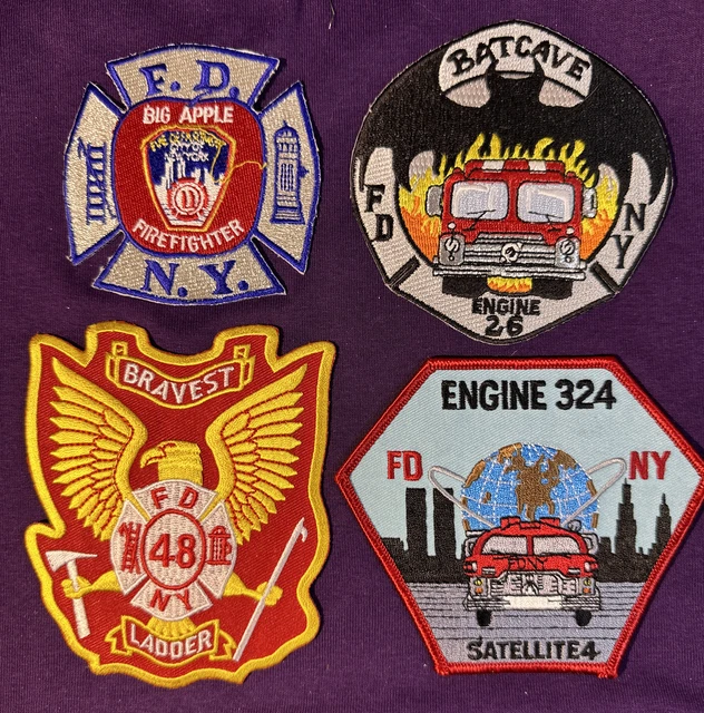 FDNY NEW YORK Fire and Rescue Patch 4er Set (unbenutzt) {i} EUR 25,82 ...