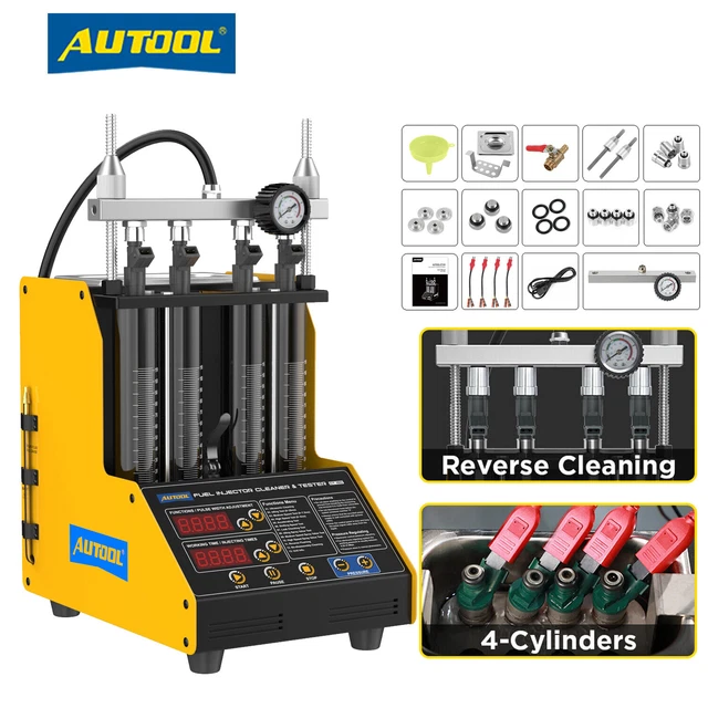 AUTOOL CT150 FUEL Injector Cleaner Tester Ultrasonic Injector Cleaning ...