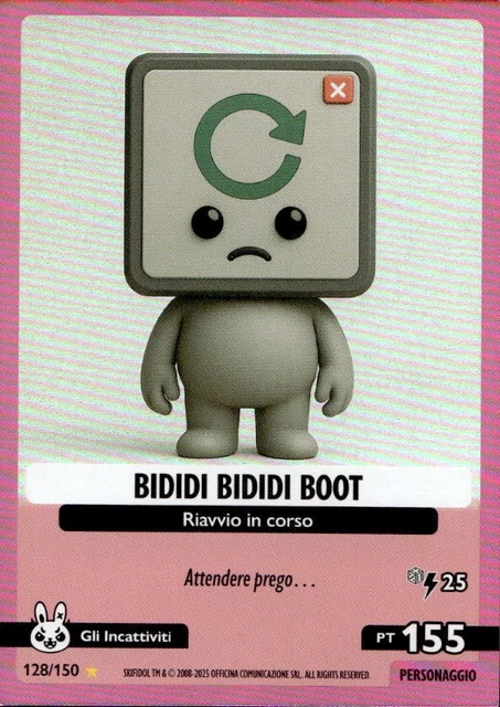 CARD SKIFIDOL ITALIAN Brainrot. Allucinazione Cosmica 2025 # 128 EUR 4 ...
