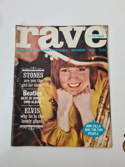 RARE RAVE MAGAZINE NOVEMBER 1964 -Issue 10 -Cilla/Elvis/Beatles/Stones ...