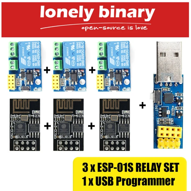 ESP-01S ESP-01 WIRELESS WIFI Module + Relay Module for Arduino UNO MEGA ...
