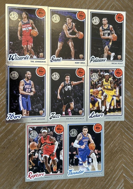 2025-26 TOPPS 45TH Anniversary Lot Tre Johnson III Rookie John Broome ...