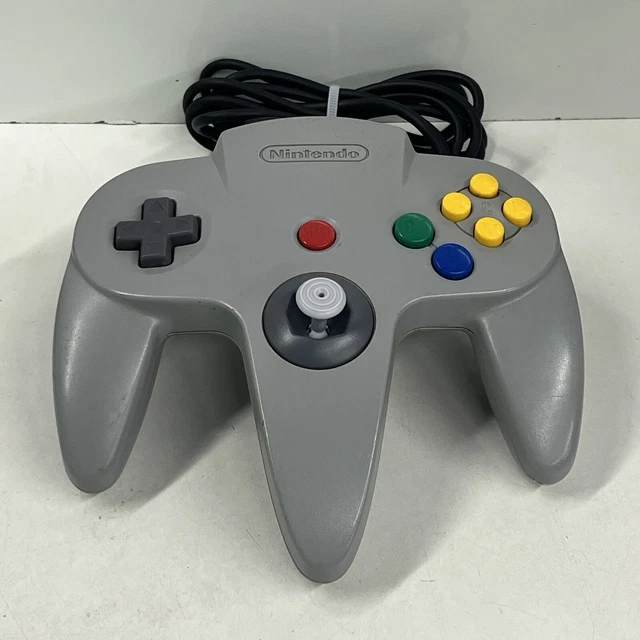 AUTHENTIC NINTENDO N64 Gray Controller w/Hall Effect Joystick Upgrade ...