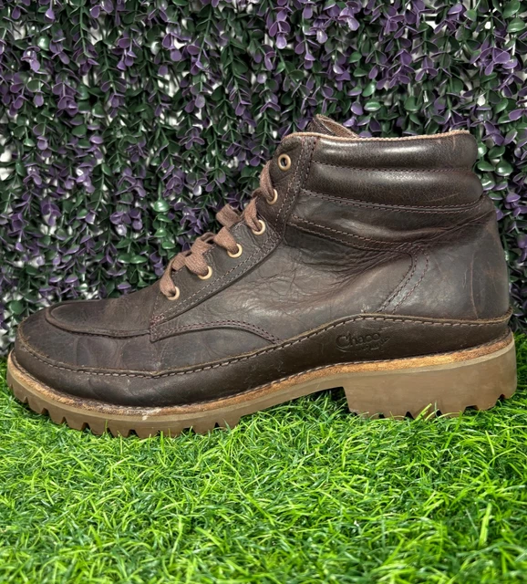 CHACO YONDER MEN'S Size 11.5 Baker Chocolate Full Grain Leather Ankle ...