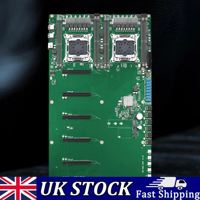 X99 DUAL PLUS Miner Motherboard 8* SATA3.0 LGA 2011-3 V3/V4 CPU Socket ...